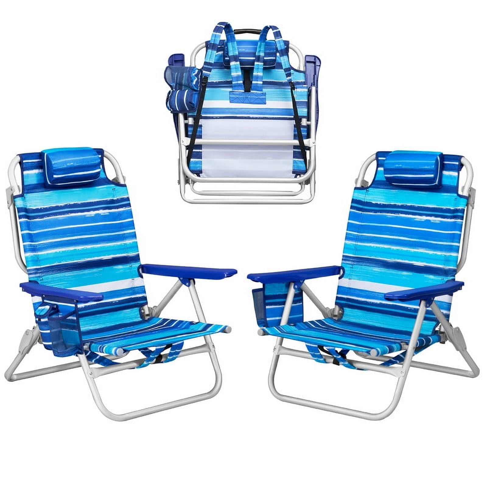 OFIKA Backpack Beach Chairs for Adults - Folding Heavy Duty Camping ...
