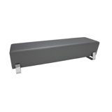 OFM Axis Series Contemporary Triple Seating Bench, Textured Vinyl with ...