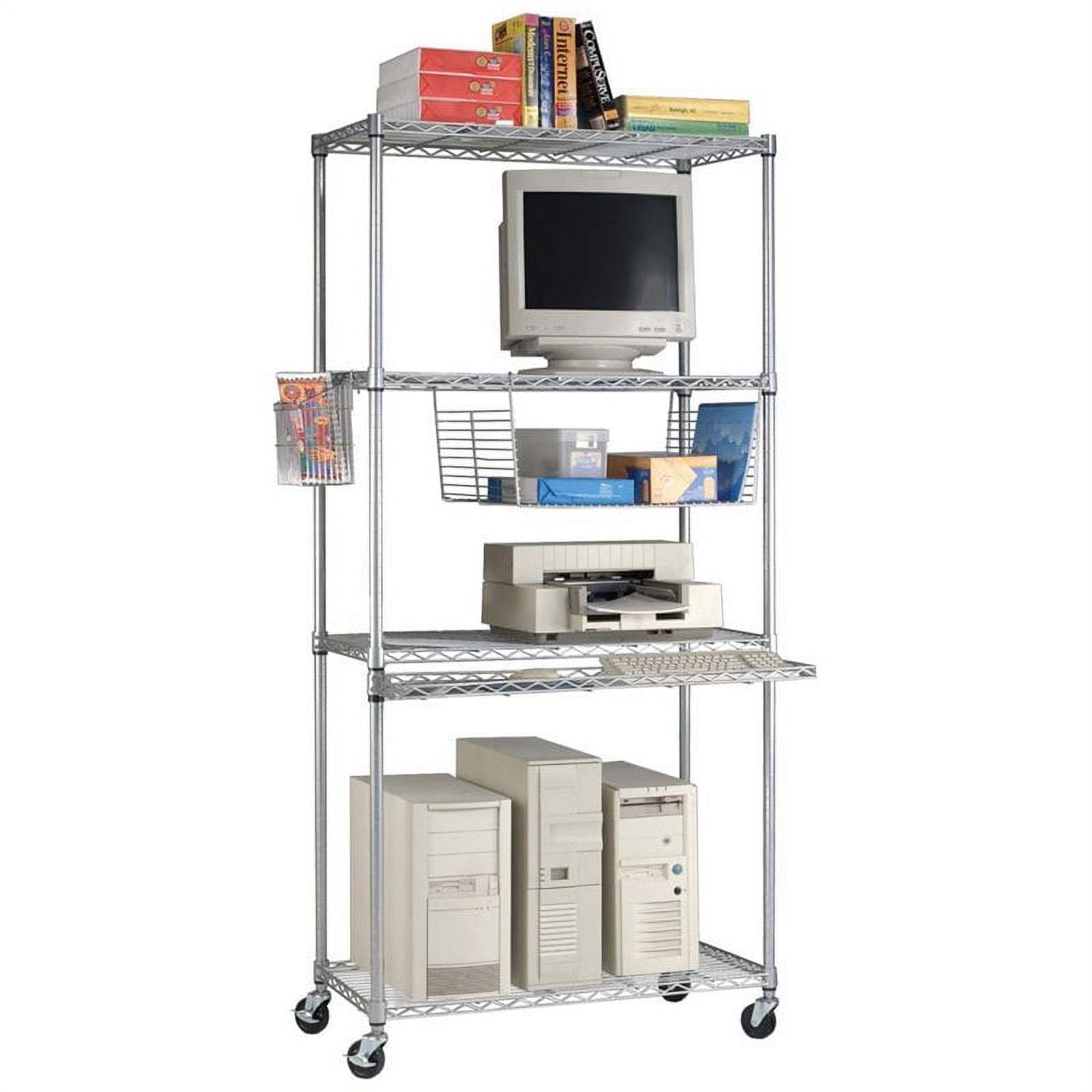 OFM 72" x 36" Wire LAN Station in Silver - Walmart.com