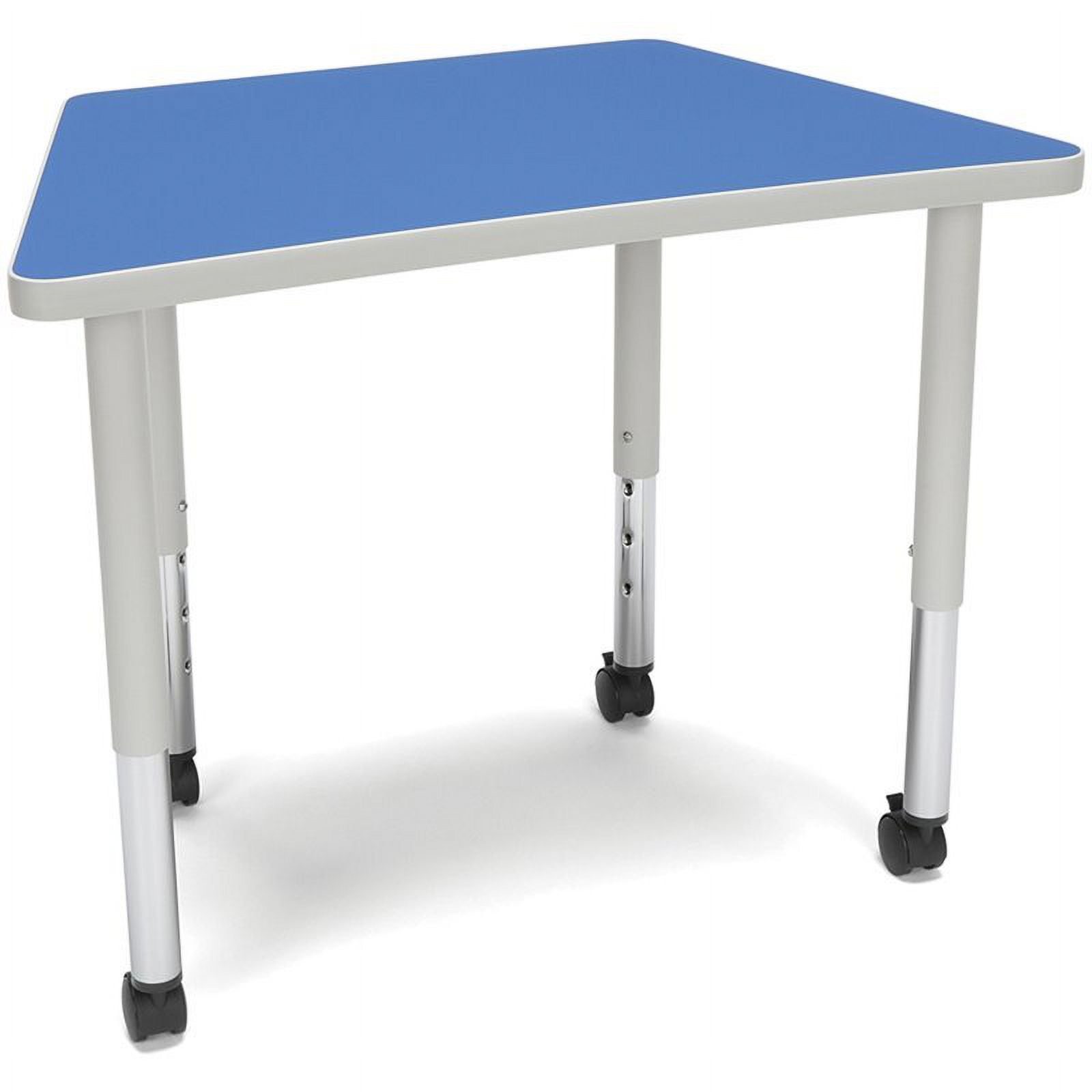 OFM Adapt 28" Trapezoid Mobile Training Table in Blue - Walmart.com