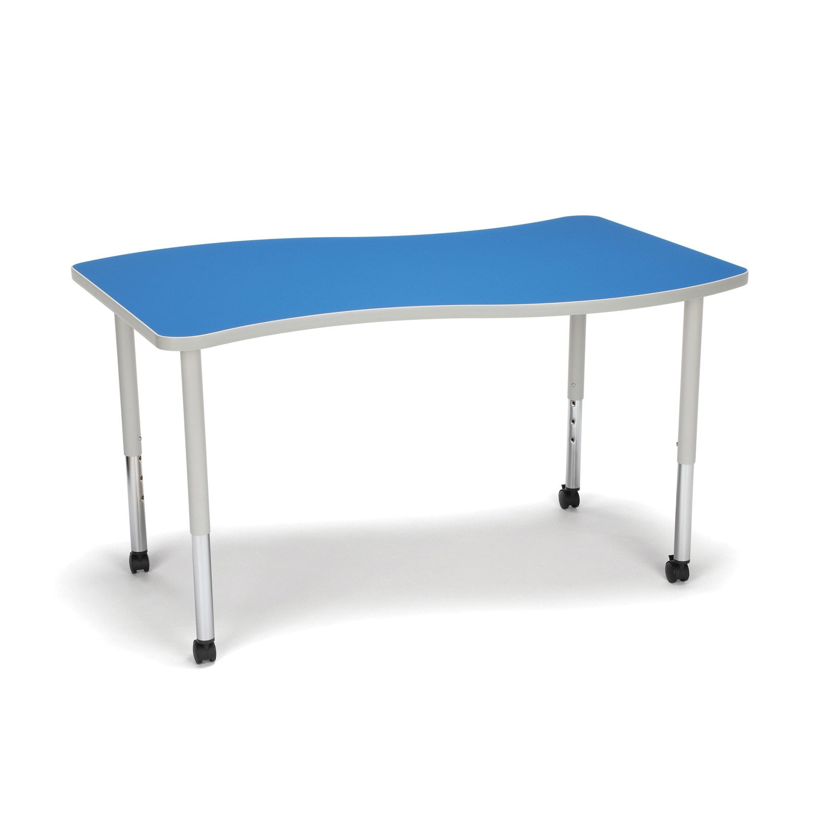 OFM WAVE-L-LLC-BLU Adapt Series Large Wave Standard Table - 25-33 in ...