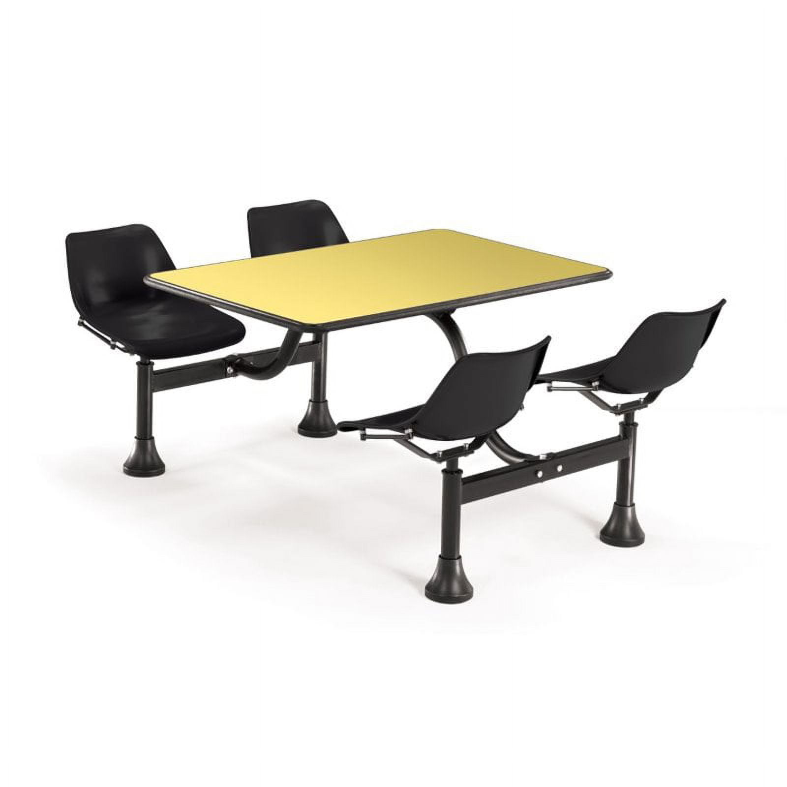 OFM Cluster 24" x 48" Lunchroom Table in Black and Yellow - Walmart.com