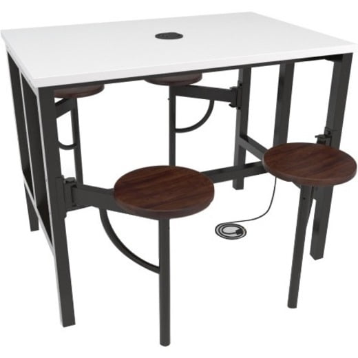 OFM Endure Series Model 9004 Standing Height 4 Seat Table, White Dry ...