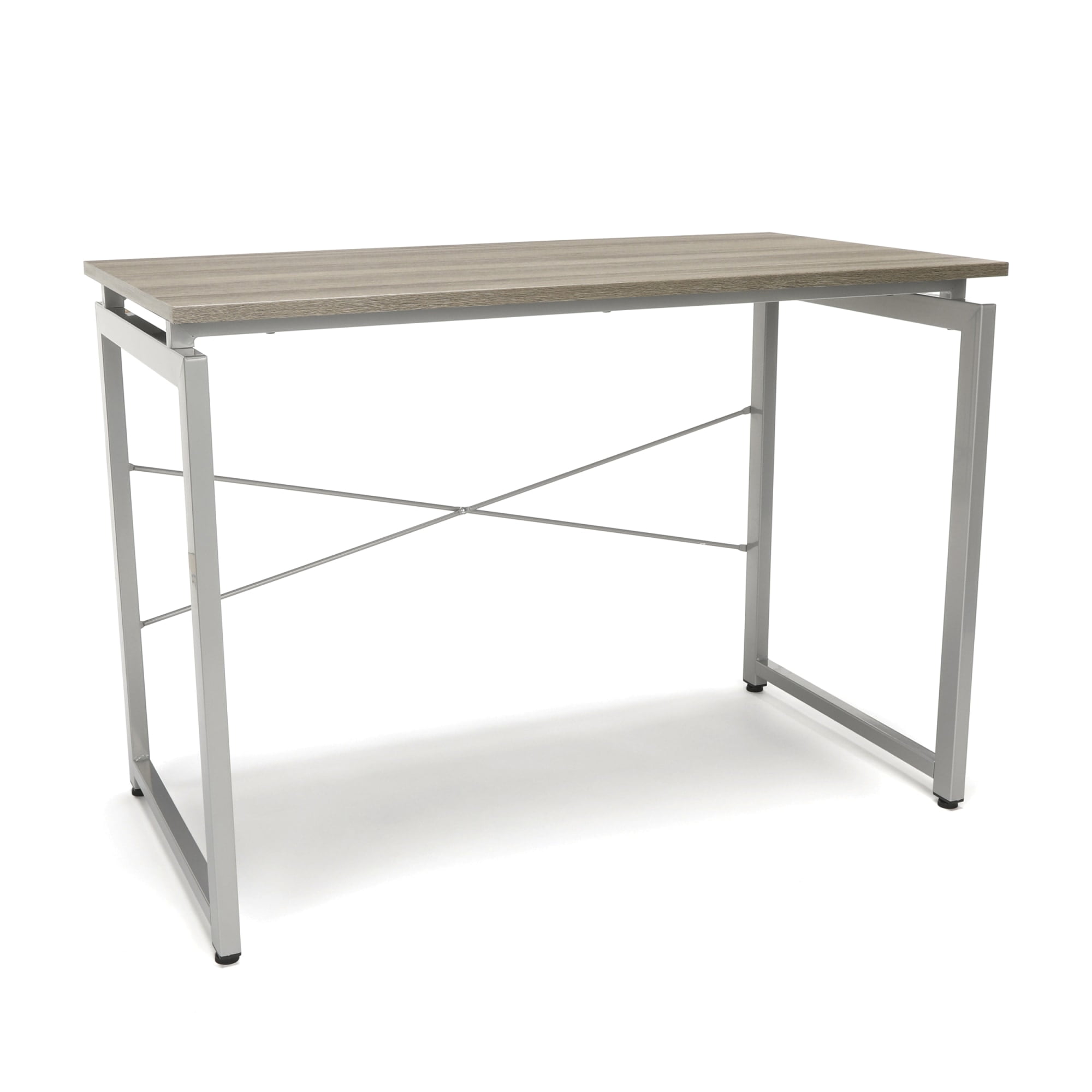 OFM Essentials Collection Floating Top Office Desk, in Driftwood (ESS ...