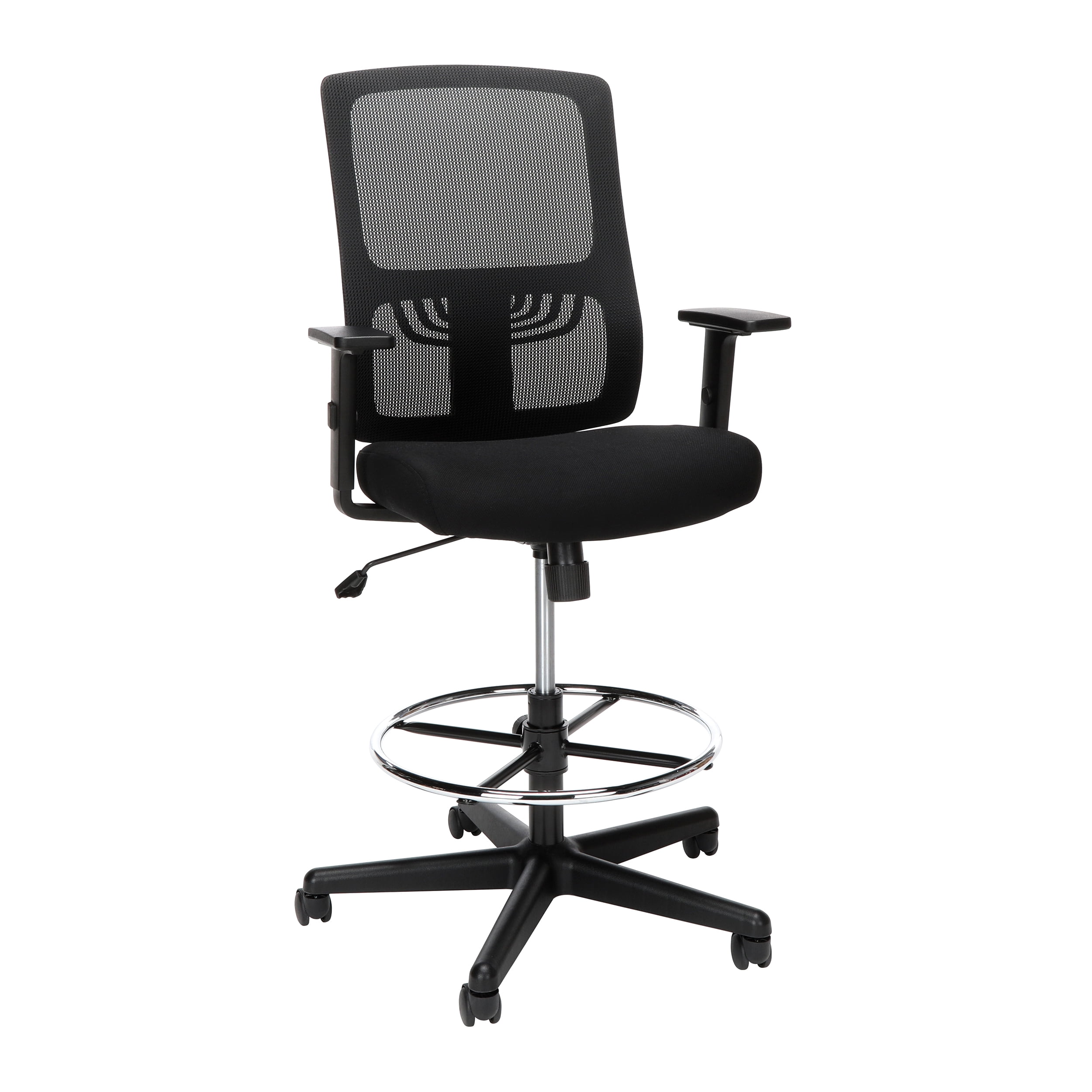 OFM Essentials Collection Mid Back Mesh Drafting Chair, Drafting STool ...