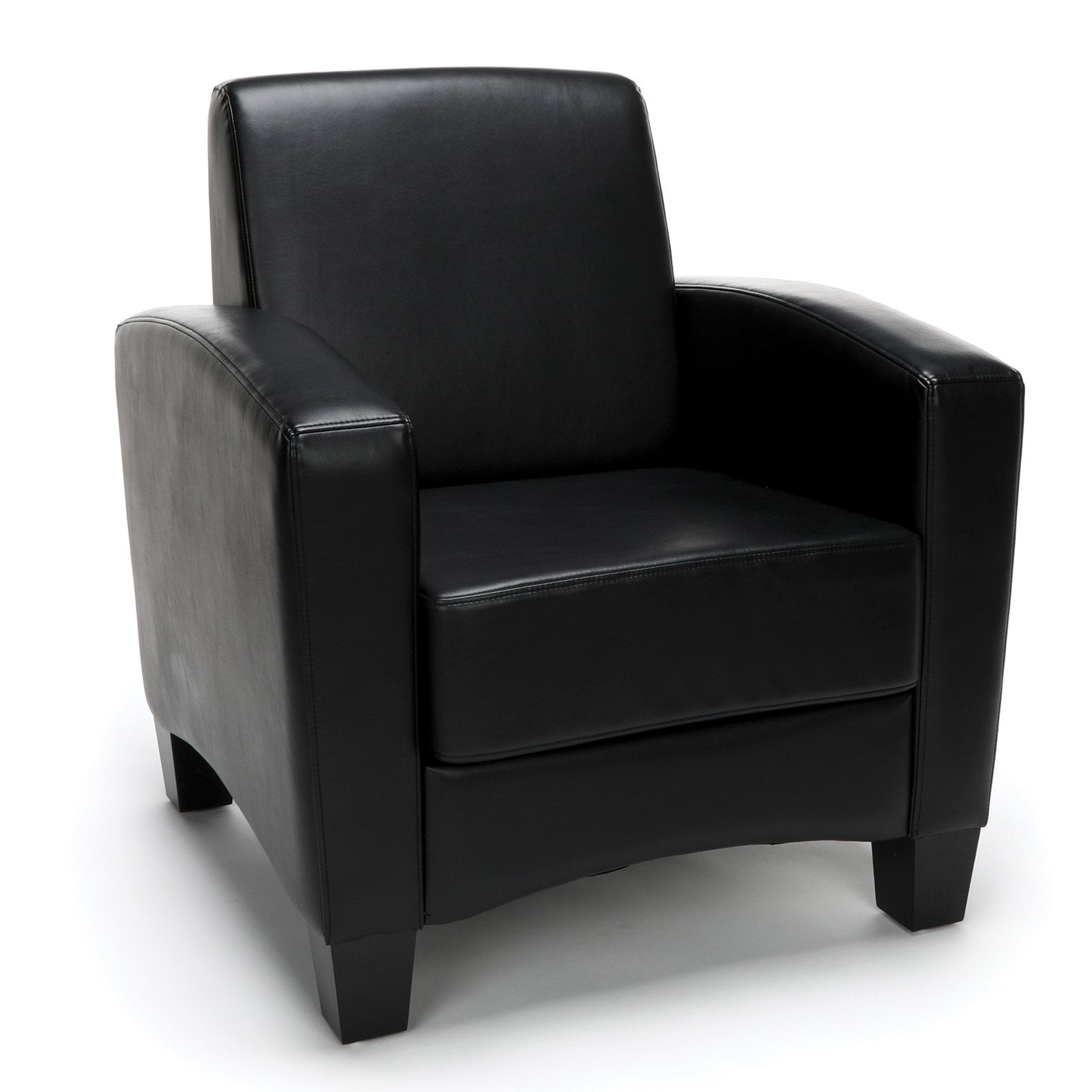 OFM Essentials Collection Traditional Reception Arm Chair, in Black ...
