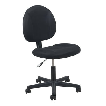 Free Shipping! Boss Black Upholstered Deluxe Posture Armless Swivel ...