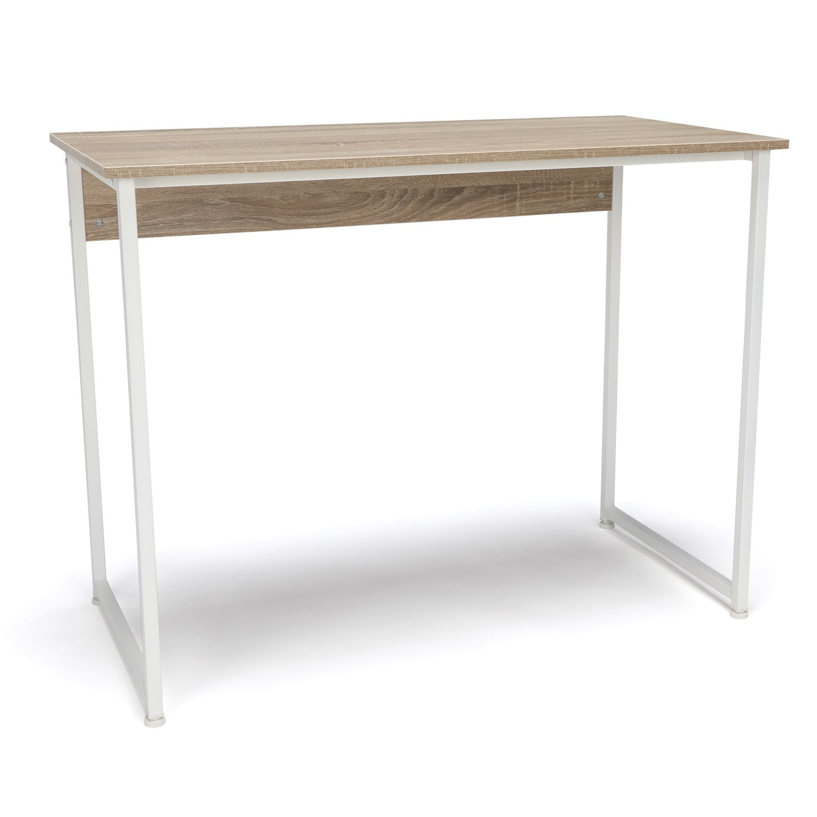 Computer Desk with Metal Leg, White & Natural - Walmart.com