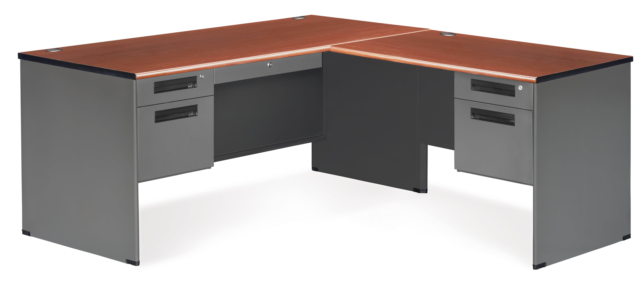 OFM Executive Series Model 77366-R L-Shaped Desk with Right Pedestal ...
