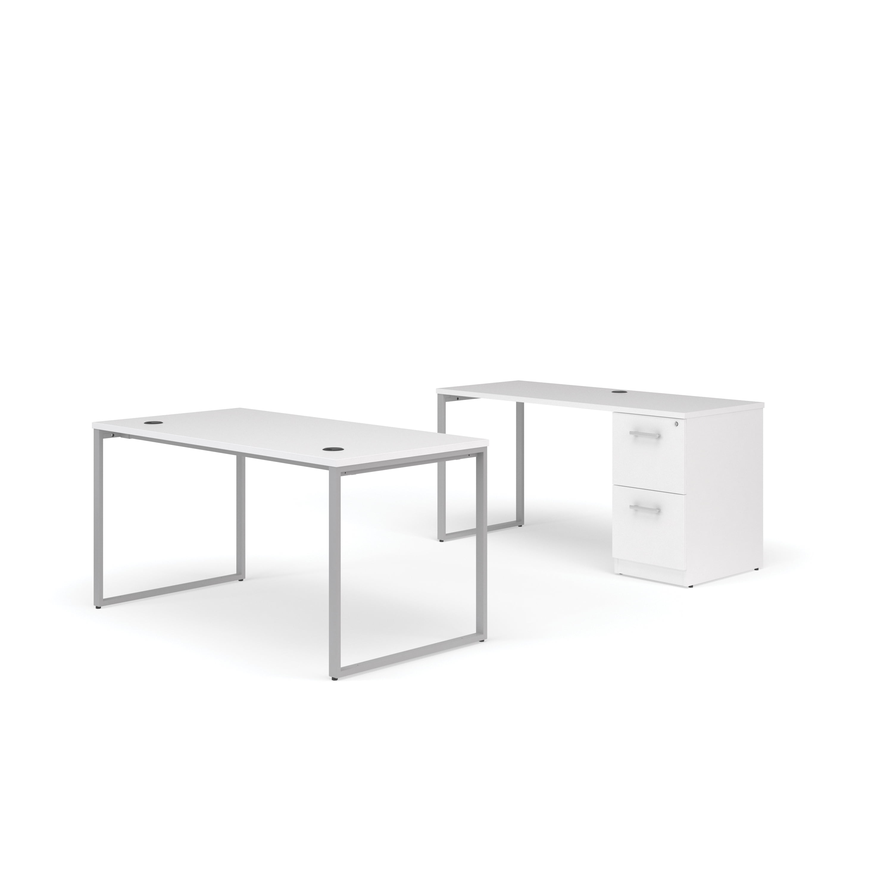 OFM Fulcrum Series Office Furniture Set, 60" Table Desk, 60" Credenza ...