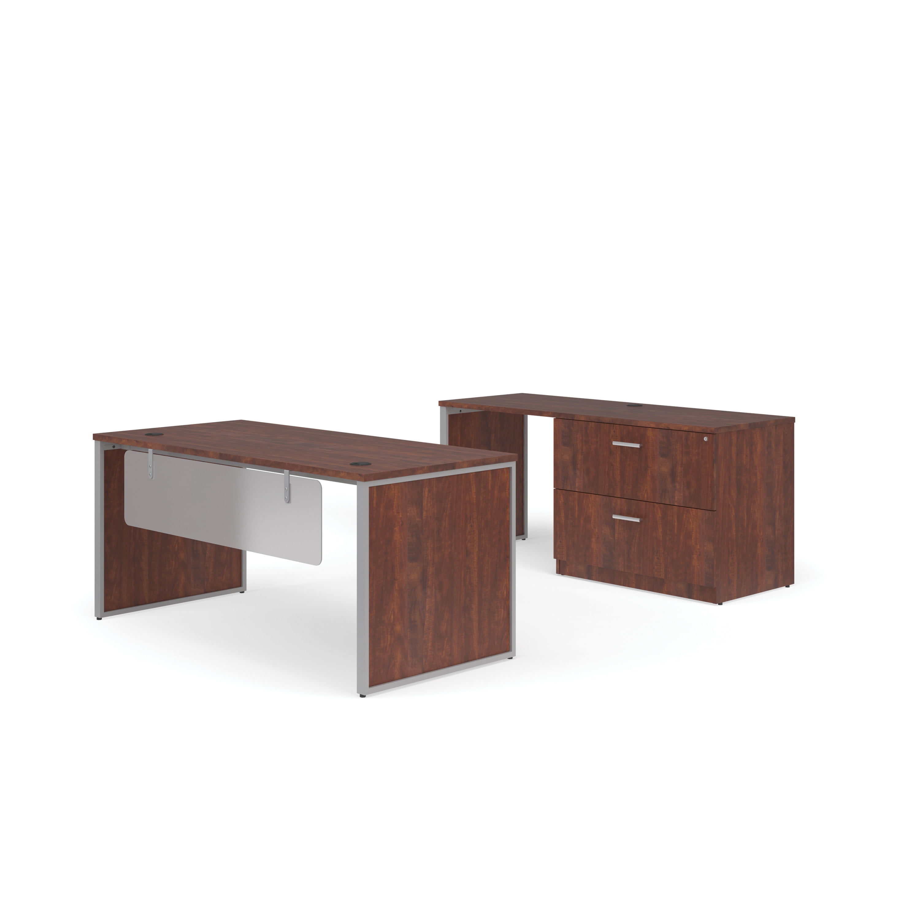 OFM Fulcrum Series Office Furniture Set, 66" Table Desk, 66" Credenza ...