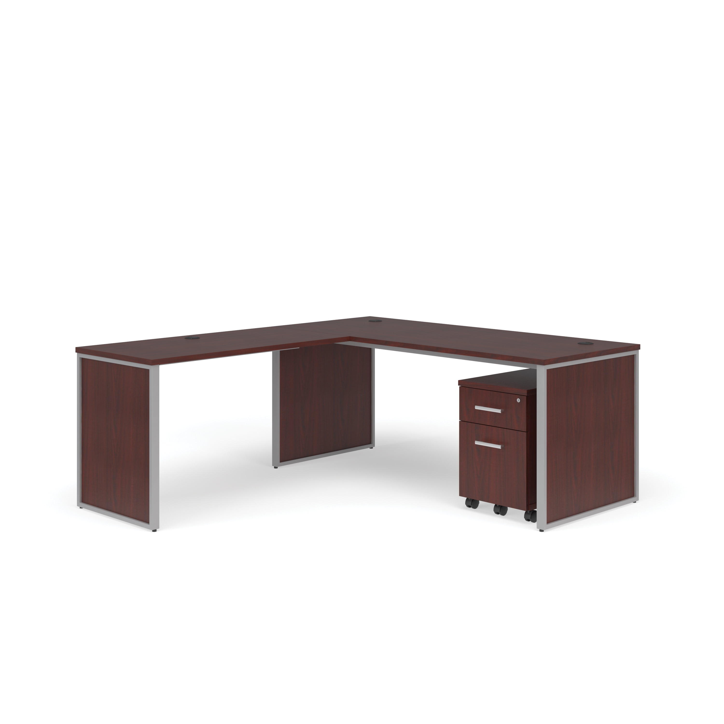 OFM Fulcrum Series Office Furniture Set, 72" Desk with Return, Filing ...
