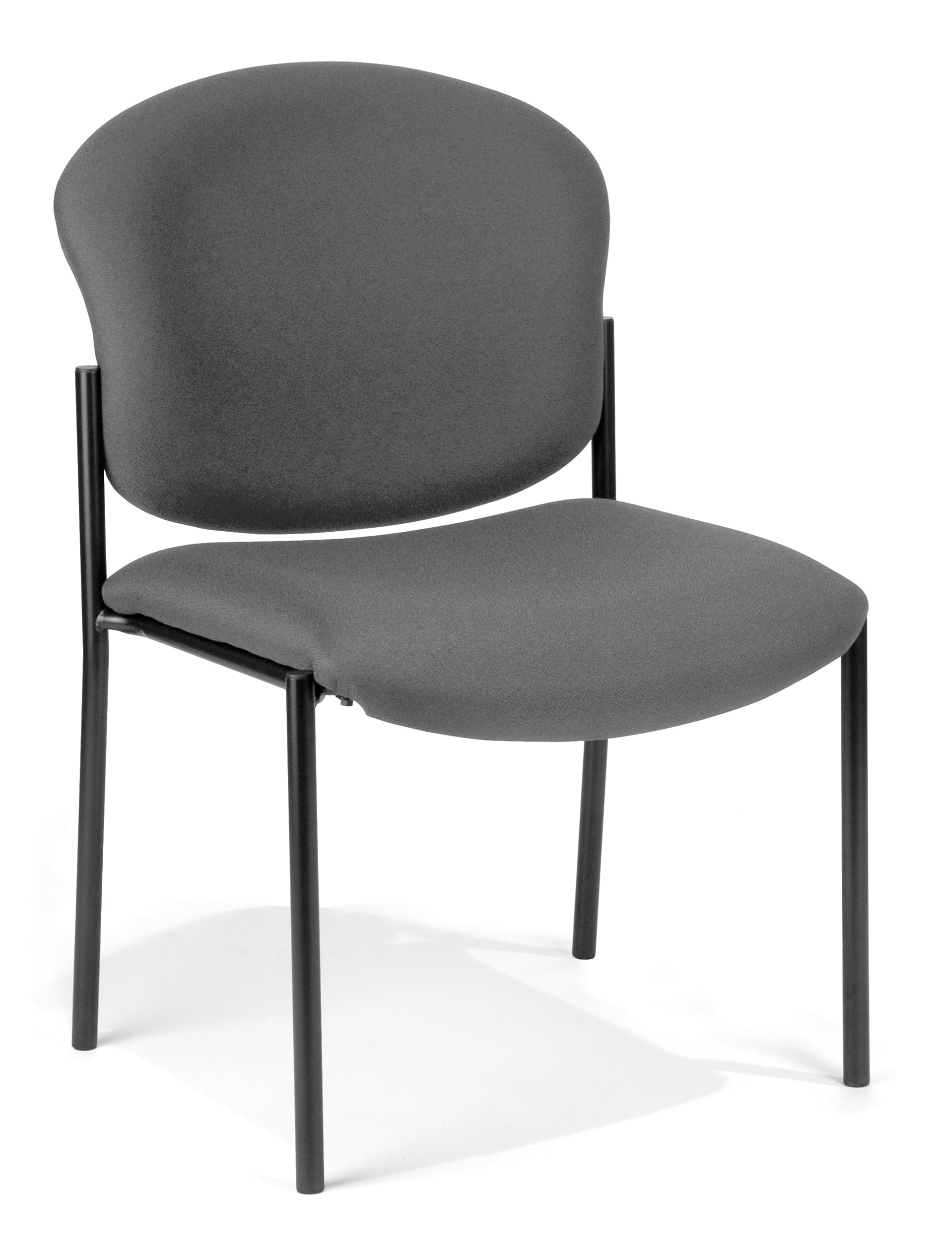 OFM Manor Round Back Armless Reception Chair in Gray - Walmart.com