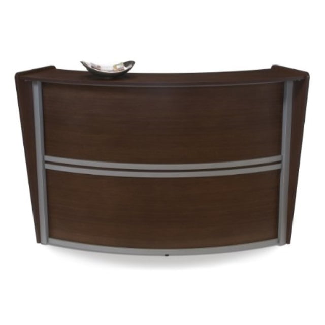 OFM Marque Series Model 55290 Single Unit Reception Desk, Walnut with ...