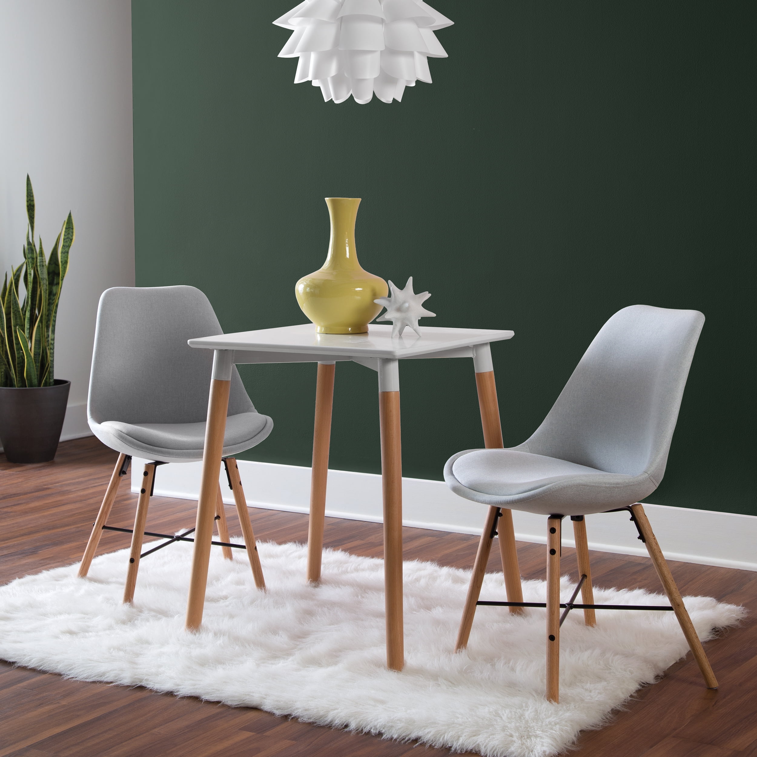 Light Gray Fabric Dining Chair 2PK - Walmart.com