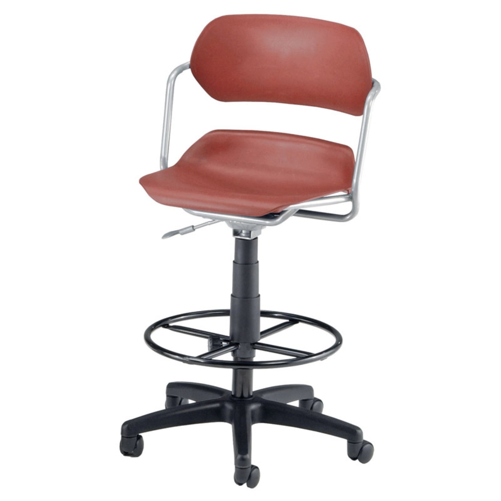 OFM Martisa Series Plastic Task Stool with Drafting Kit Red - Walmart.com