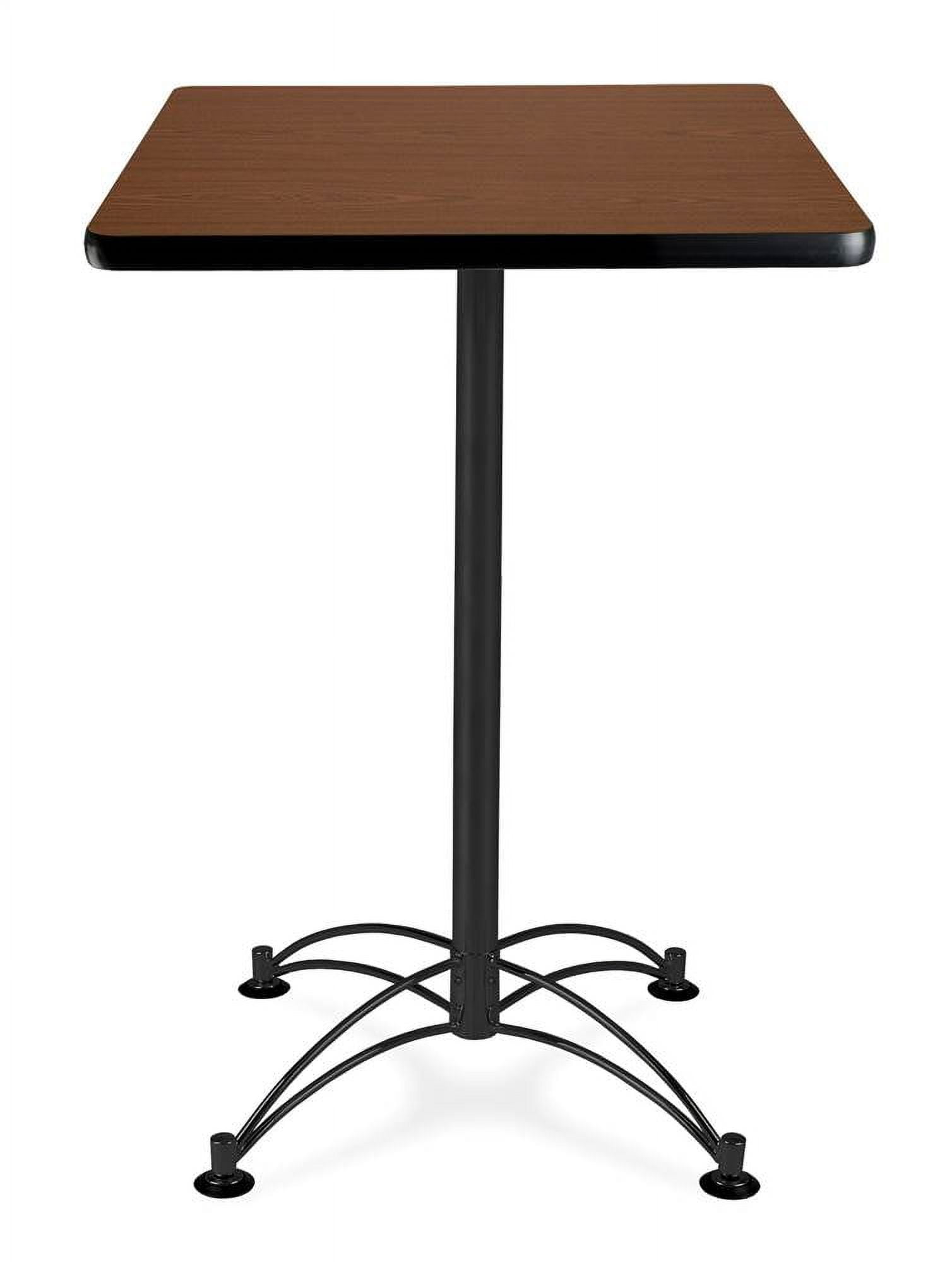 OFM Model CBLT24SQ 24" Square Cafe Height Table, Mahogany with Black ...