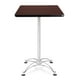 OFM Model CCLT24SQ 24" Square Cafe Height Table, Mahogany with Chrome ...