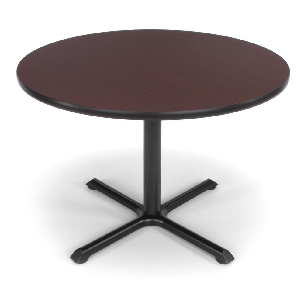 Multi-Purpose Table with X-Style Pedestal Base, Mahogany - Walmart.com