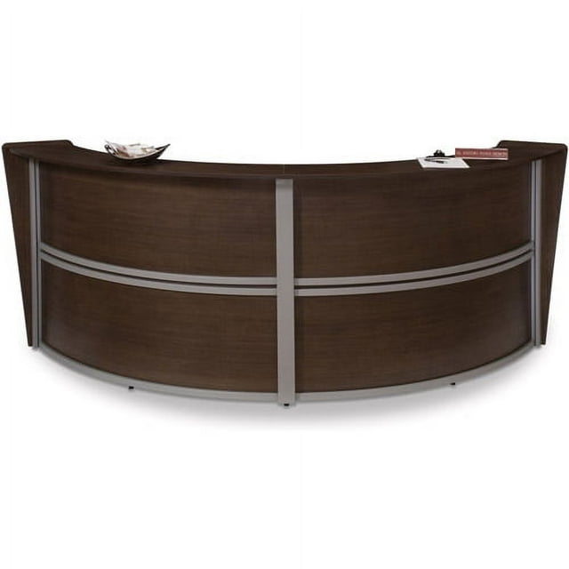 OFM Reception Station (Component 1), Walnut - Walmart Business Supplies