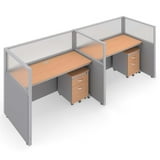 OFM RiZe Series 47" x 60" 2-Unit Privacy Station Panel System with ...