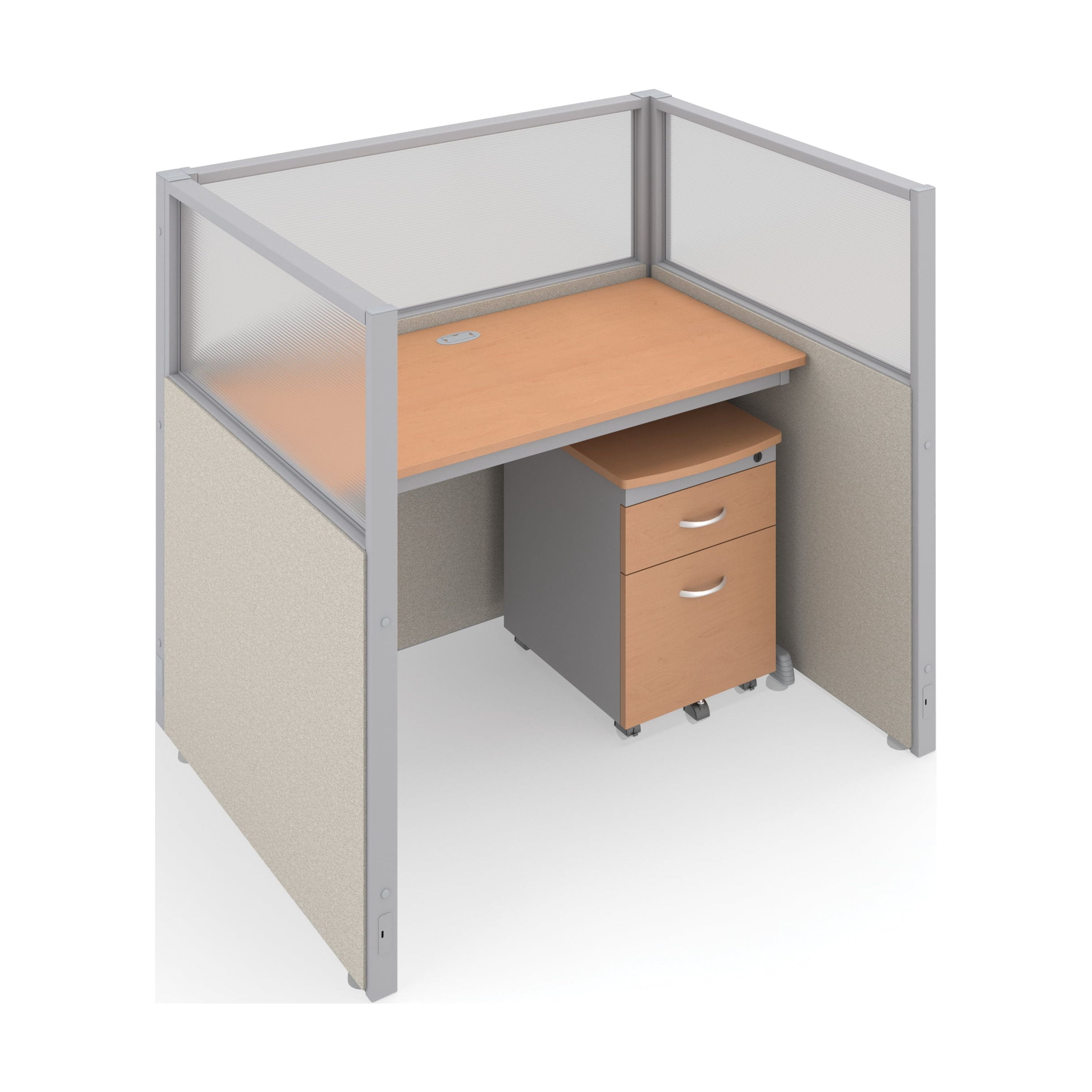 OFM RiZe Series 47" x 48" 1-Unit Privacy Station Panel System with ...