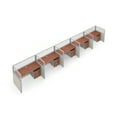 OFM RiZe Series 47" x 60" 5-Unit Privacy Station Panel System with ...