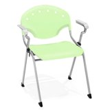 OFM Rico Series Model 306 Plastic Stack Chair with Arms, Green ...