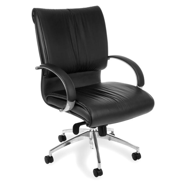 OFM Sharp Series Model 511-L Leather Mid-Back Executive Office Chair ...
