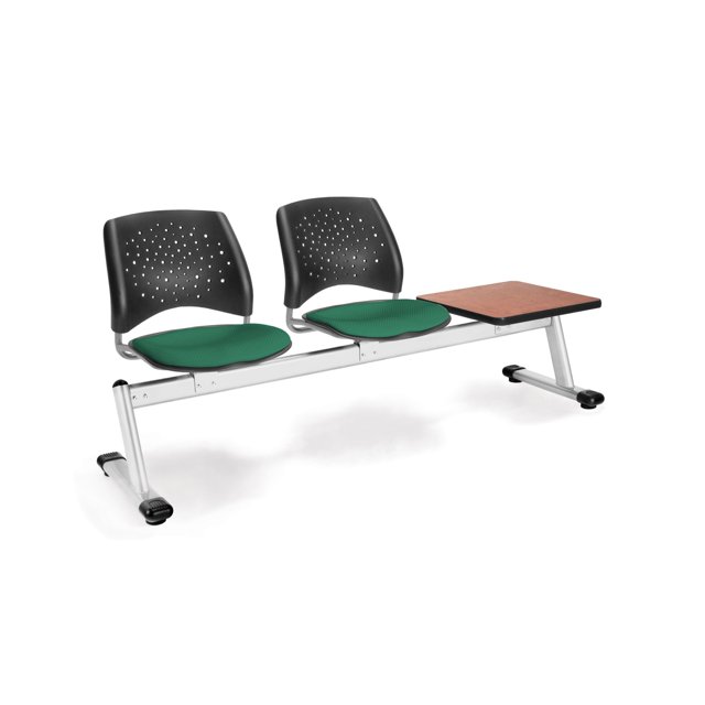 OFM Stars Series Model 323T 3-Unit Beam Seating with 2 Fabric Seats & 1 ...