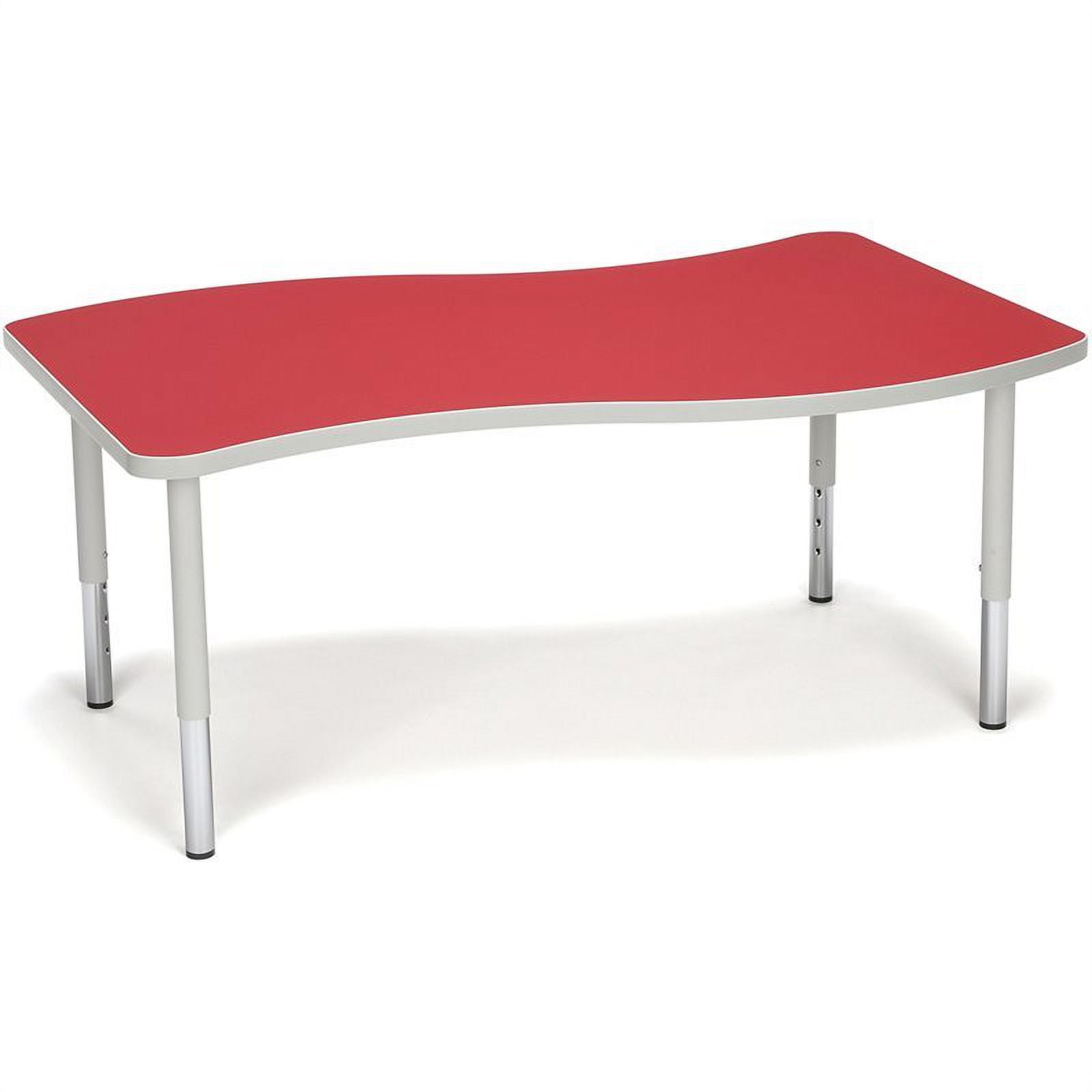 OFM Adapt 26" Wave Large Top Training Table in Red - Walmart.com
