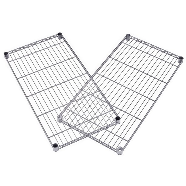 OFM X5 Series Model S3618 36" x 18" Wire Shelf, Silver, Pack of 2 ...