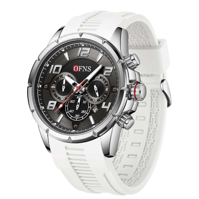 OFNS Men's High-End Quartz Watch, with A Mineral Tempered Glass Mirror ...