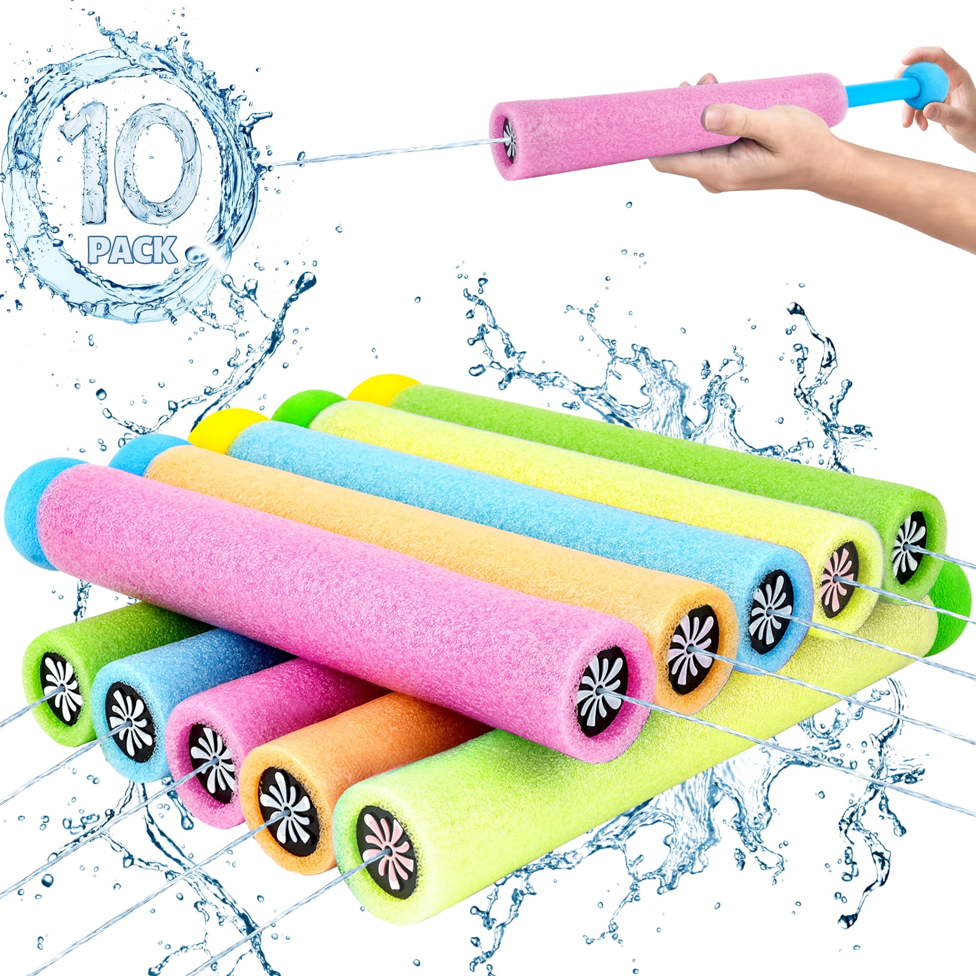 OFUN 10 Pcs Water Squirter for Kids Water Blaster Soakers Guns Foam ...