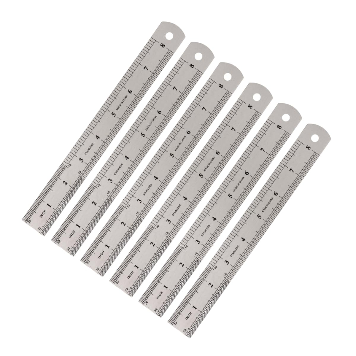 OFXDD Metal Ruler Set - 8 Inch (20 cm) Stainless Steel Rulers ...