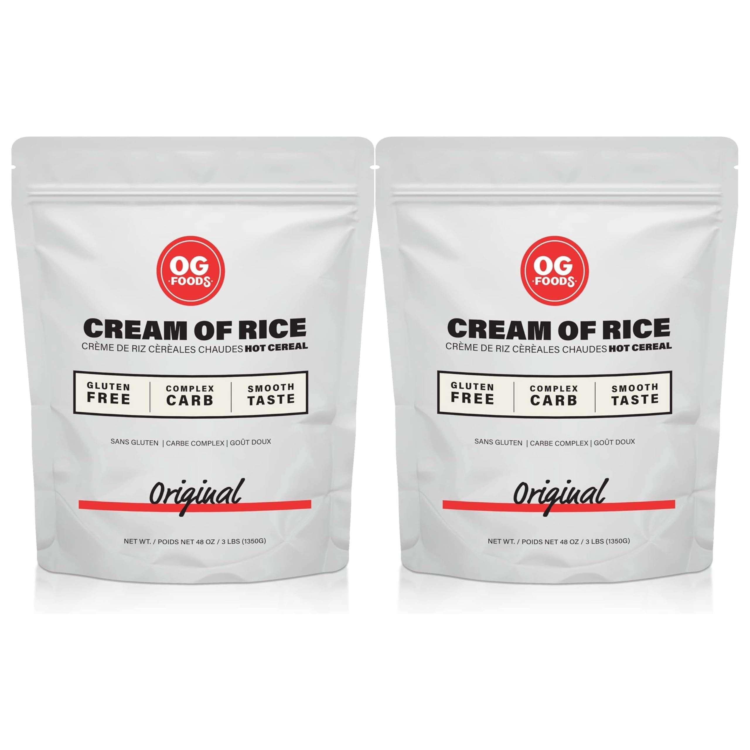 OG FOODS Cream of DEF29 Rice Hot Cereal | Complex Carb Hot Cereal Made ...
