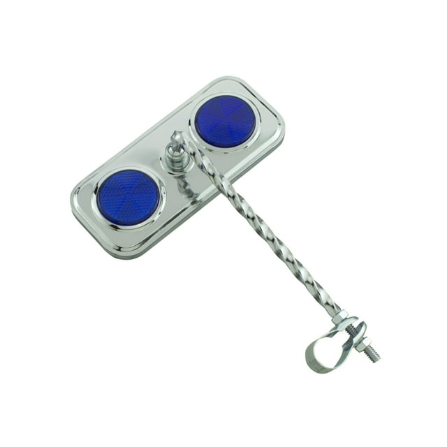 OG Lowrider Classic Rectangle Square Twisted Bike Mirror Chrome, Blue ...