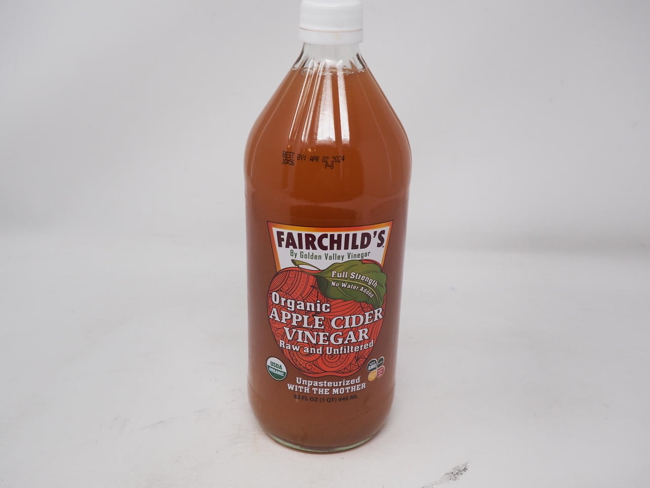 Fairchilds 32 oz Organic Apple Cider Vinegar with The Mother, Gourmet ...