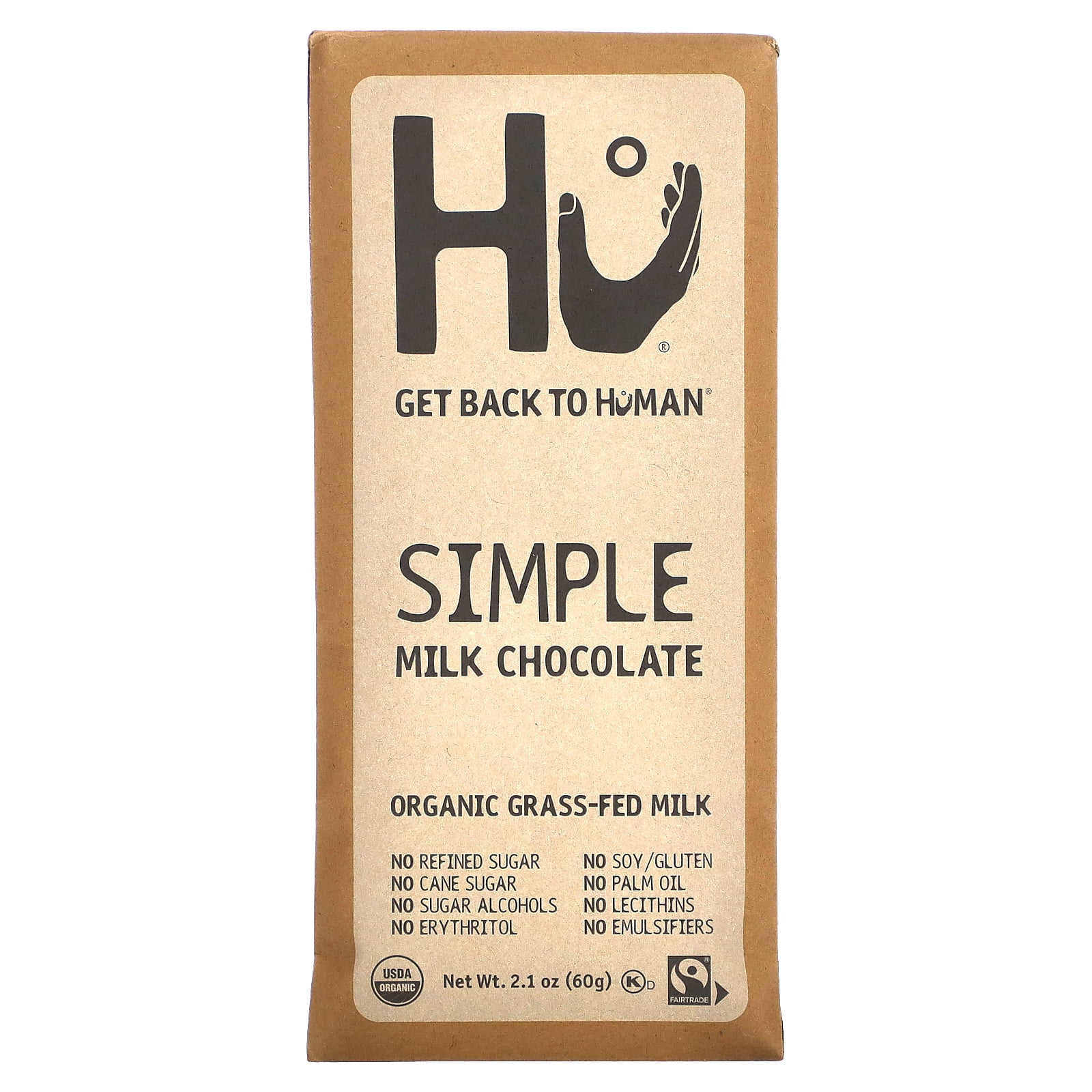 Hu Simple Milk Chocolate, 2.1 oz (60 g) - Walmart.com