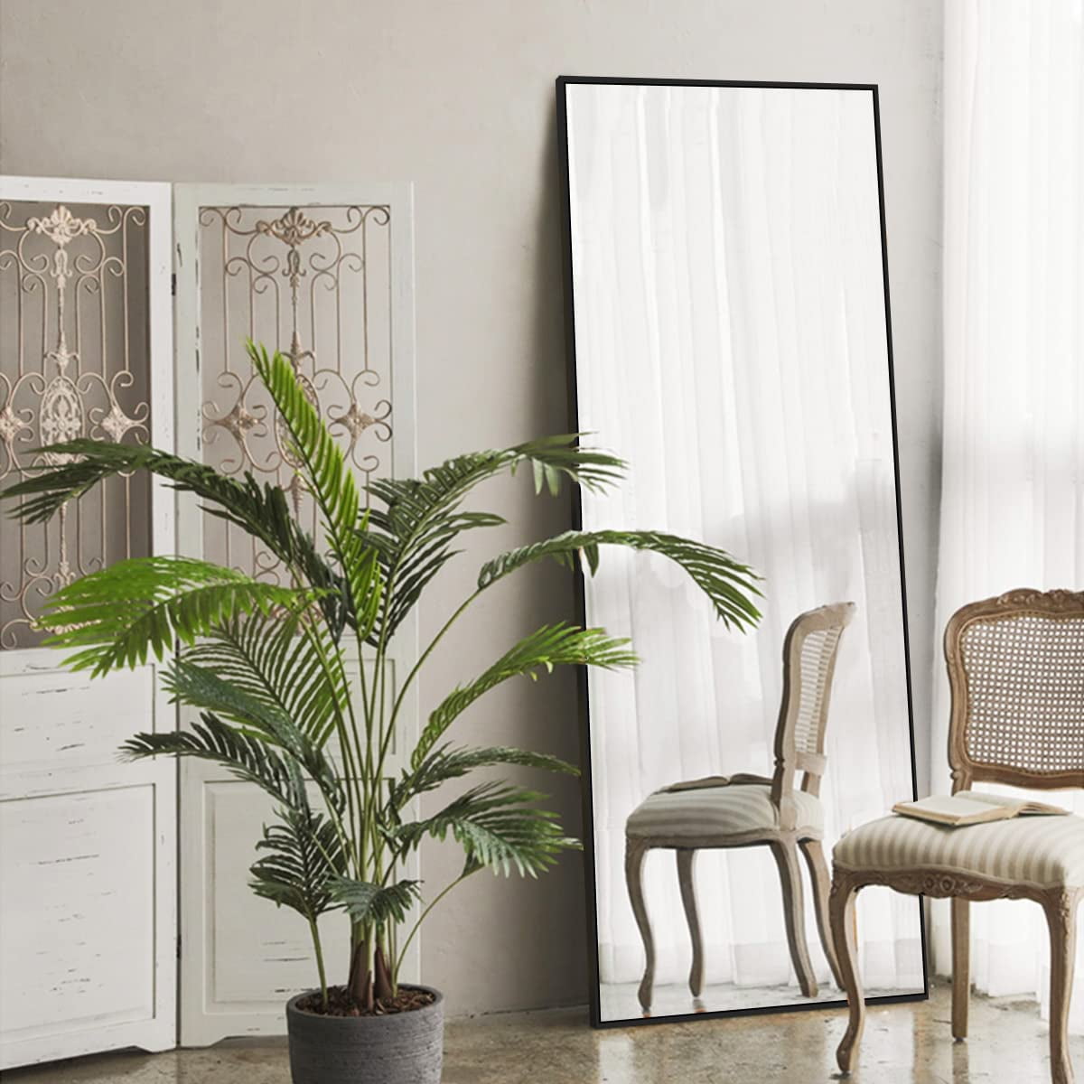 OGCAU Full Length Mirror with Stand, Hanging, Leaning or Standing ...