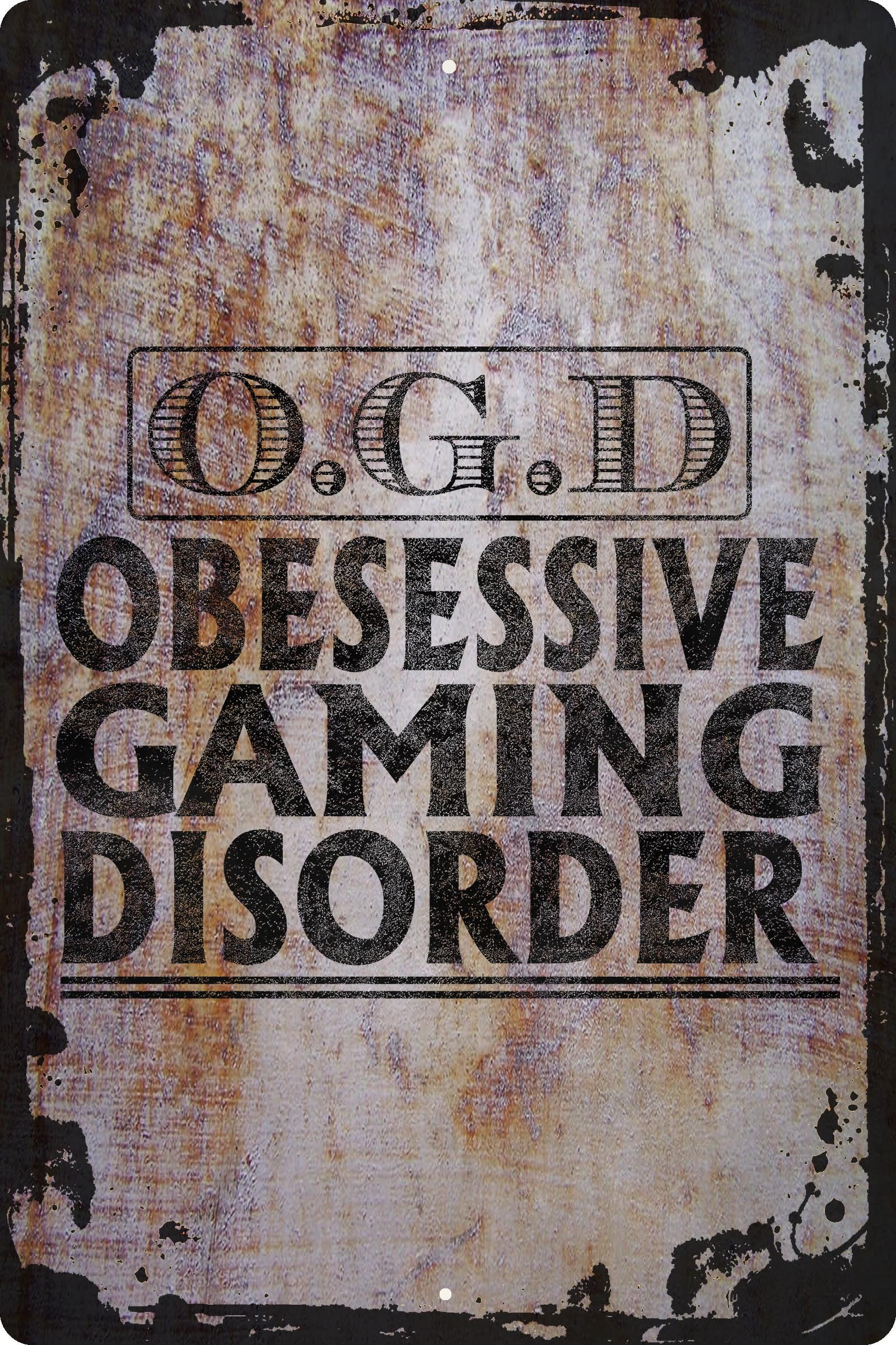 OGD Obsessive Gaming Disorder Gamer Video Games Beige Wall Art Decor ...