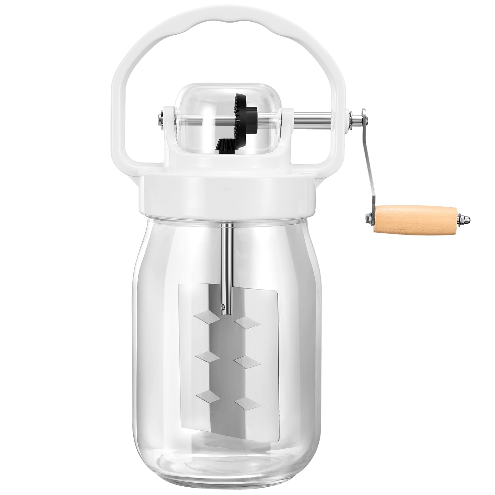 OGEDNAC Manual Butter Churn, 1.5L Hand Crank Butter Maker with Glass ...
