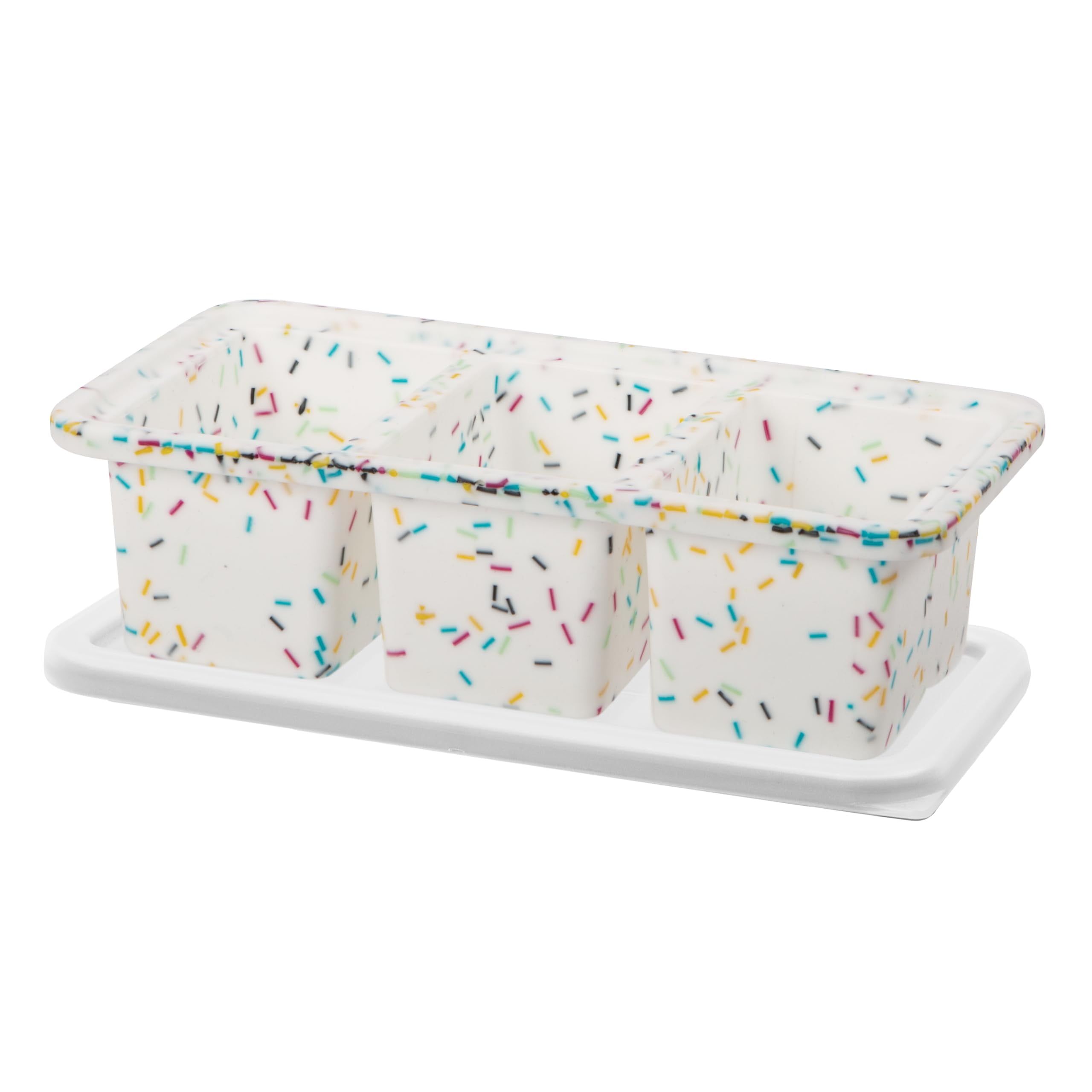 OGGI Prep & Portion Silicone Freezer Trays with Lid - Freezer Molds for ...