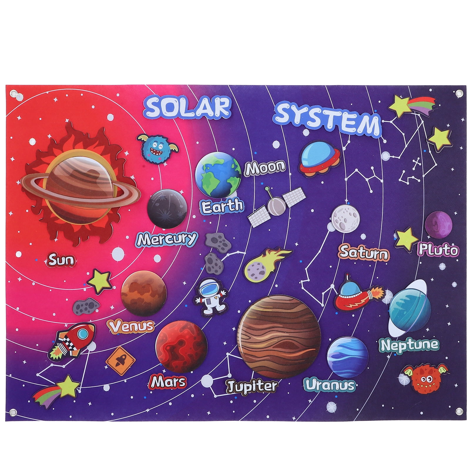 OGITUDE 1 Set Classroom Felt Board Solar System Felt Story Board ...