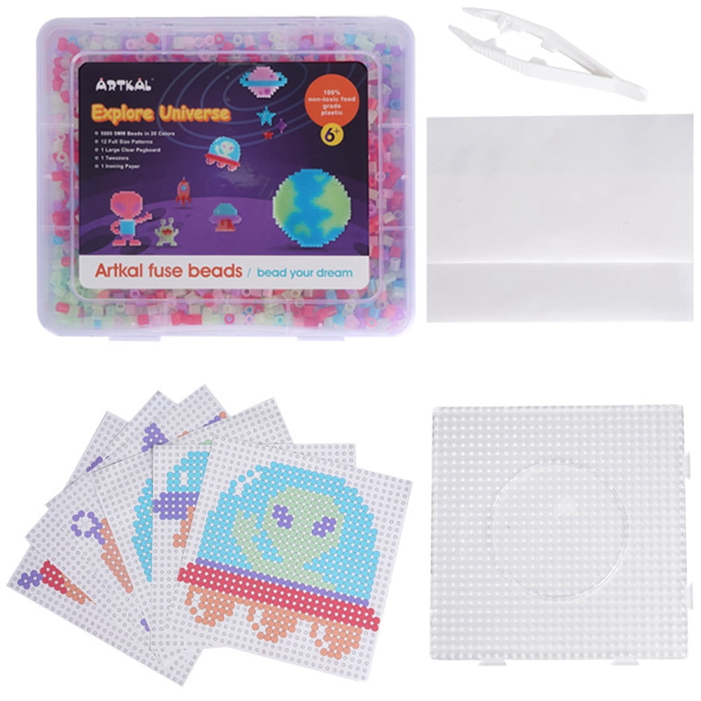OGITUDE 1 Set Fuse Beads Kit Crafting Melting Iron Beads Kids Craft ...