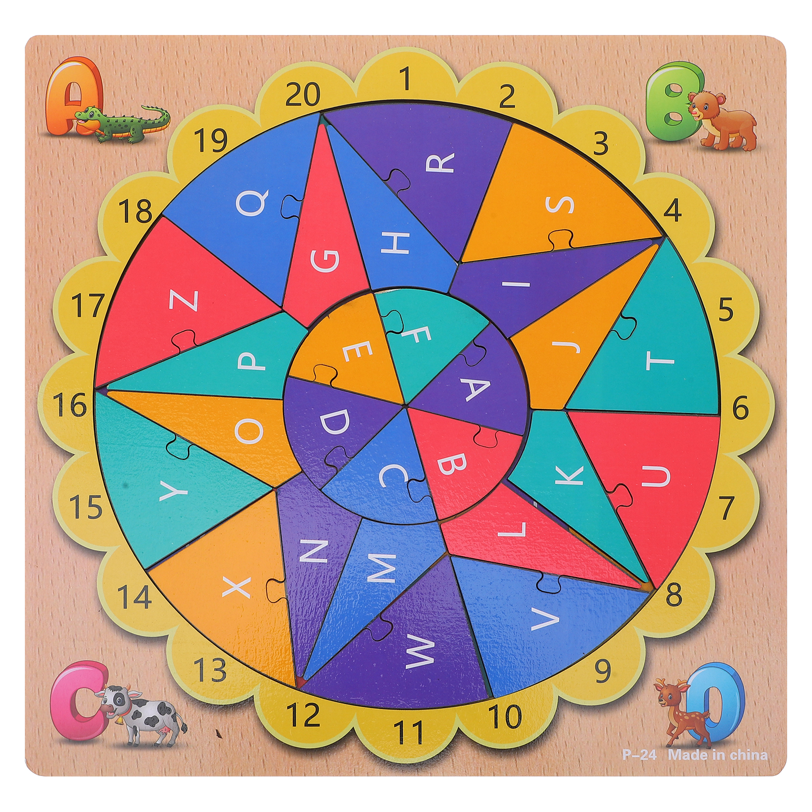 OGITUDE 1 Set Kids Educational Puzzle English Letter Shape Matching ...