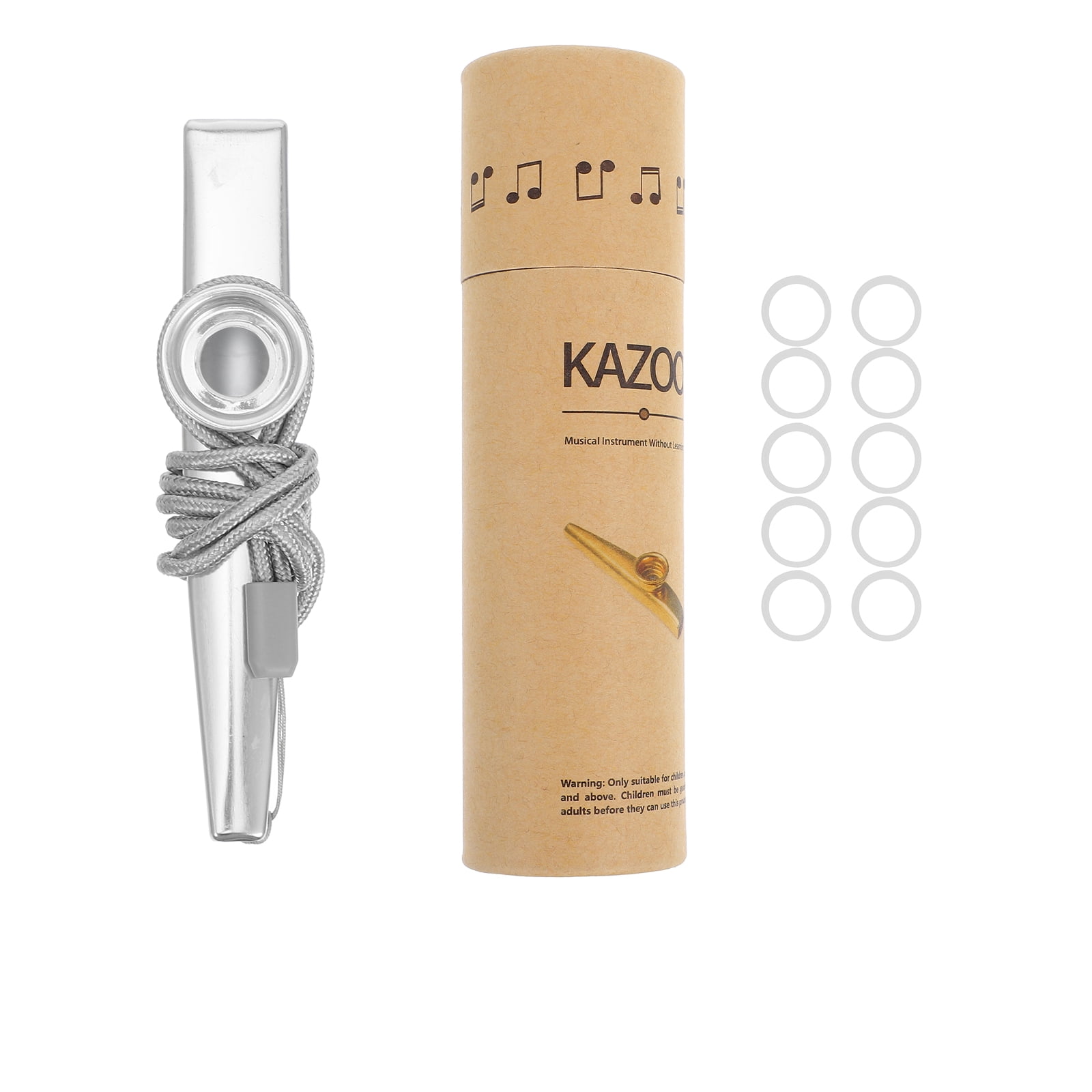 OGITUDE 1 Set Metal Kazoo With Rope Portable Kazoo With Flute Diaphragm ...