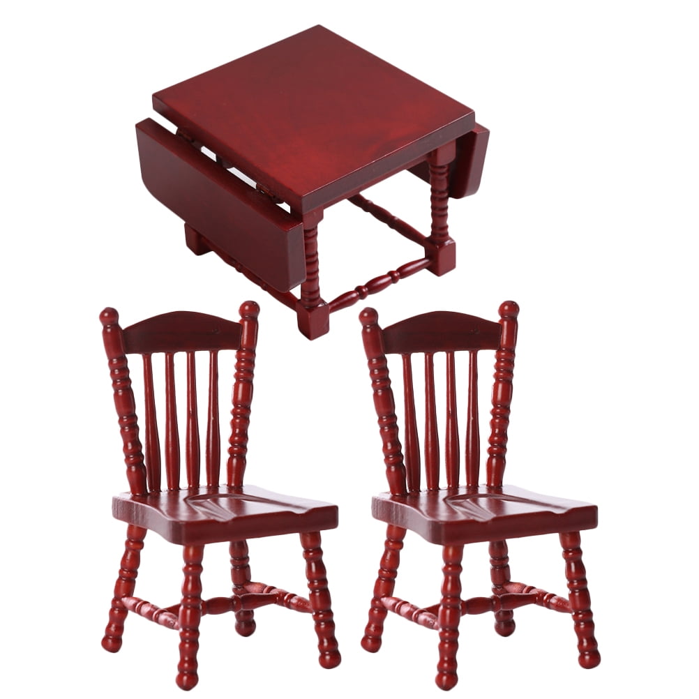 OGITUDE 1 Set Tiny House Mini Kitchen Dining Table Chair Set 1/12 Scale ...