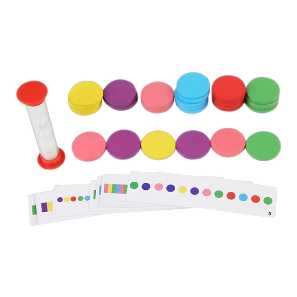 OGITUDE 1 Set Wood Round Chips Color Sorting Toy Math Learning Counters ...