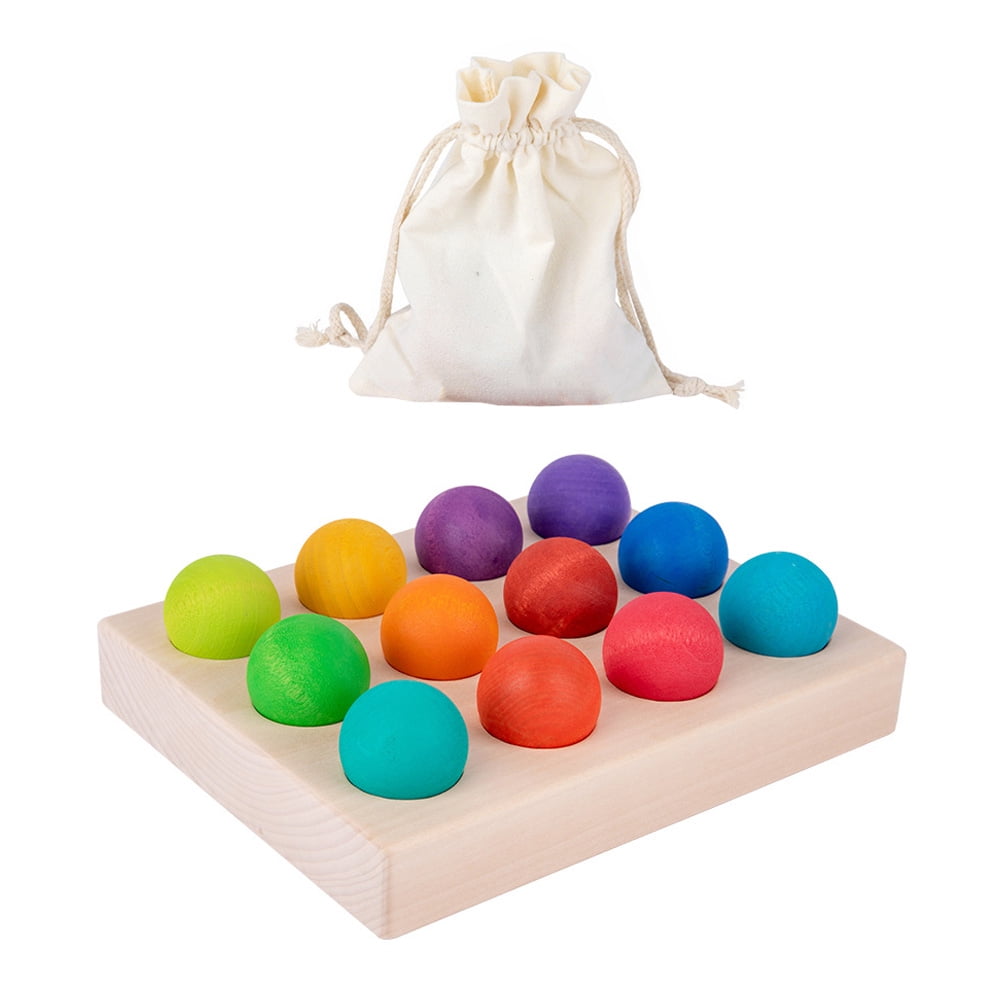 OGITUDE 1 Set Wooden Sorting Ball Toy Wooden Ball Color Matching Toys ...